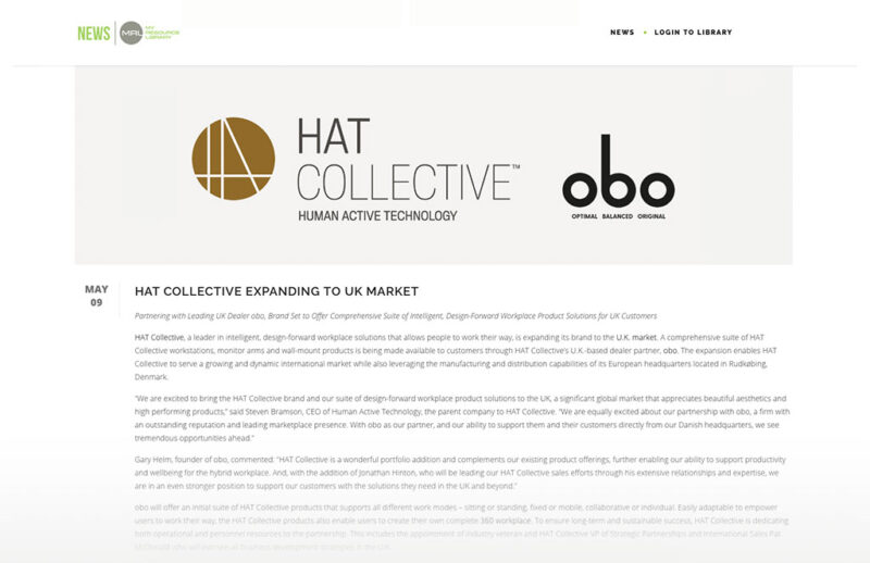 MY RESOURCE LIBRARY: HAT COLLECTIVE EXPANDING TO UK MARKET - HAT Collective